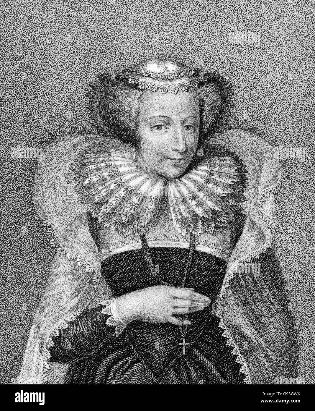 Mary Stuart or Mary I. 1542-1587, Queen of Scotland and France Stock ...