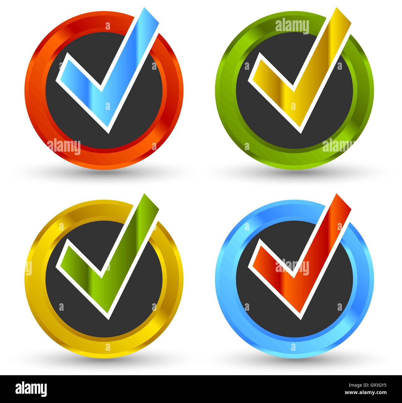 check mark set vector illustration Stock Vector Image & Art - Alamy