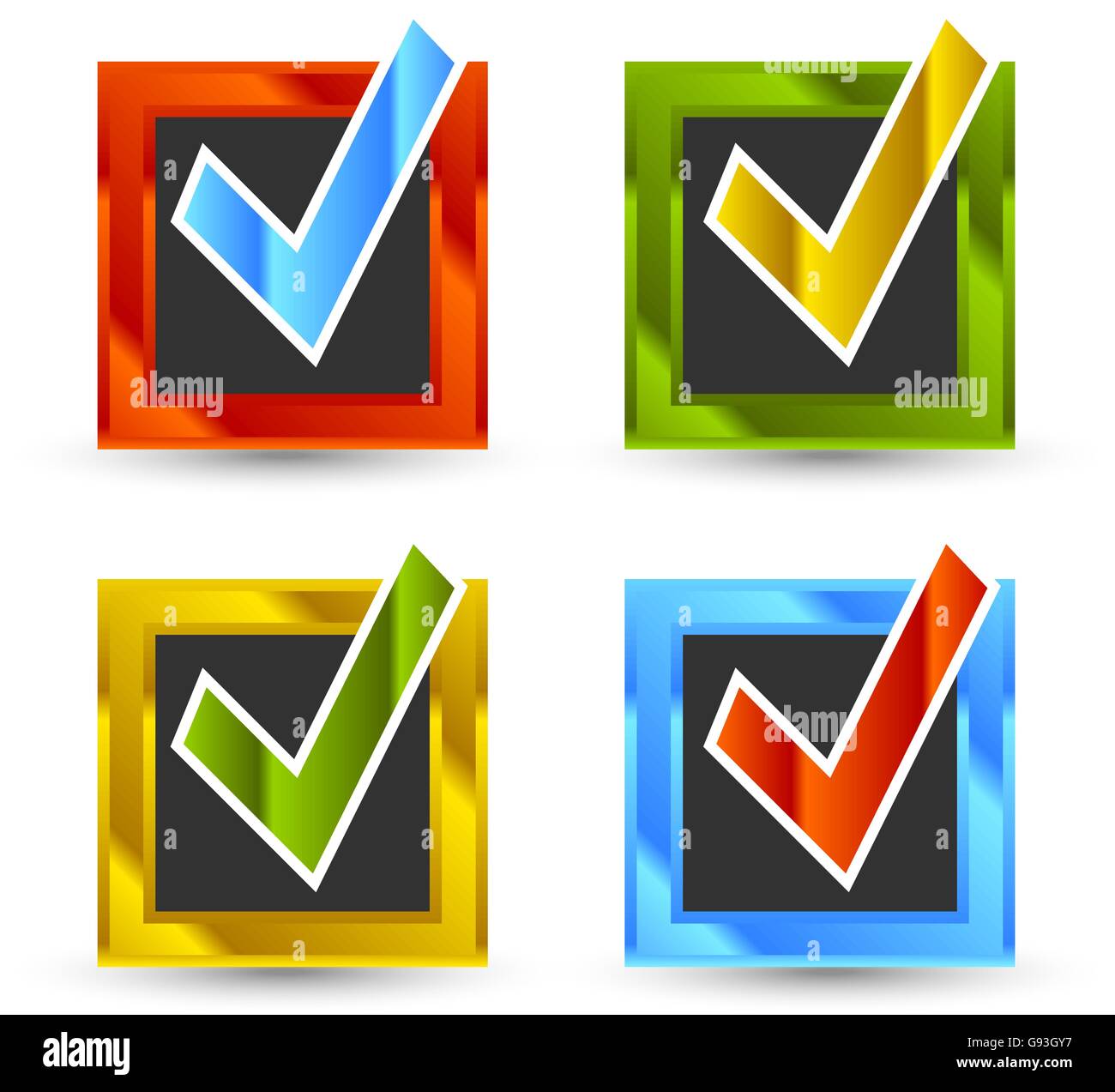 check mark set vector illustration Stock Vector Image & Art - Alamy