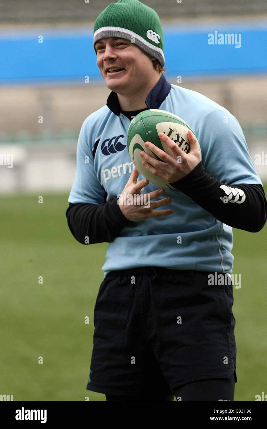 Ireland captain brian odriscoll during training session at lansdowne ...
