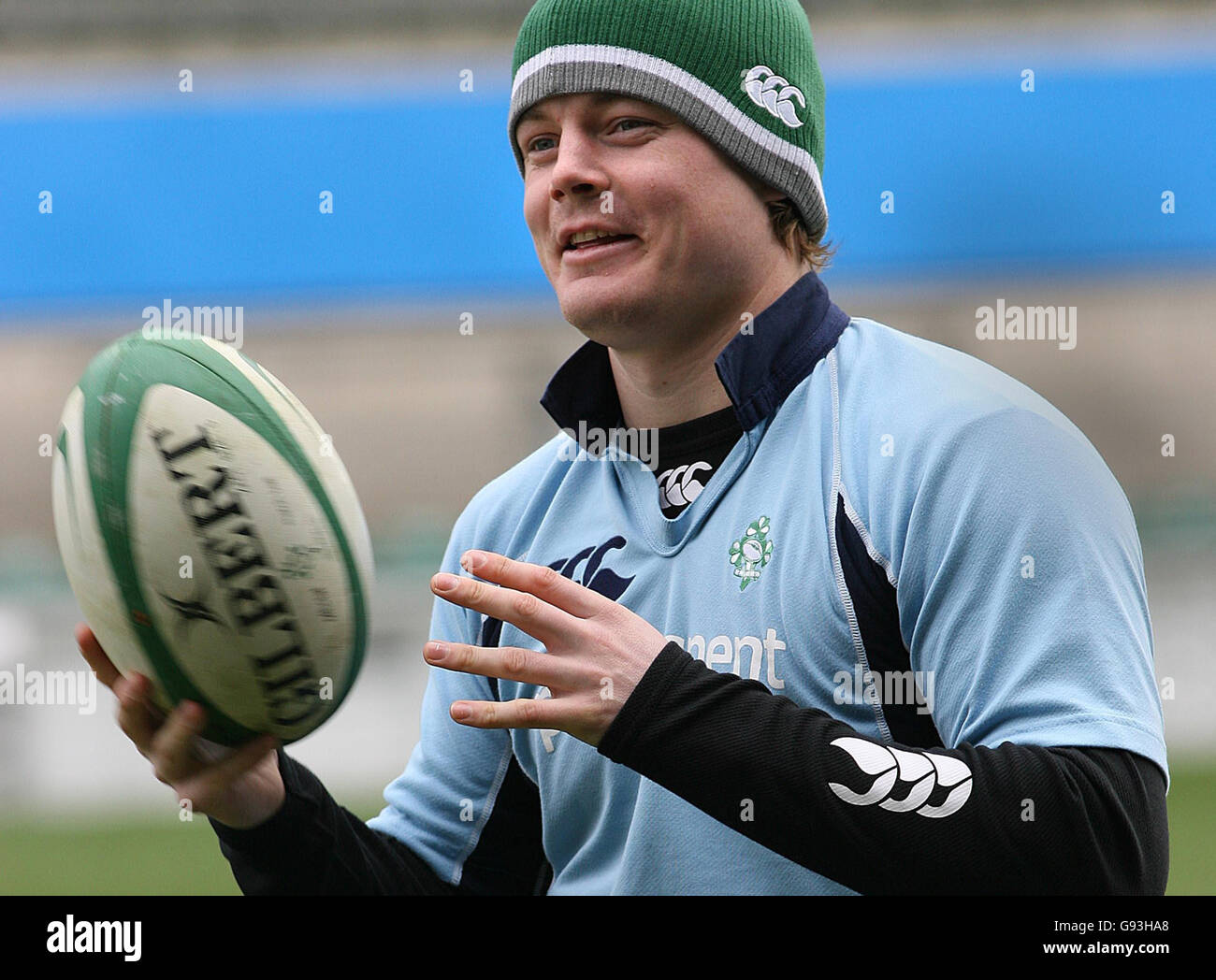 Ireland's captain Brian O'Driscoll during a training session at ...