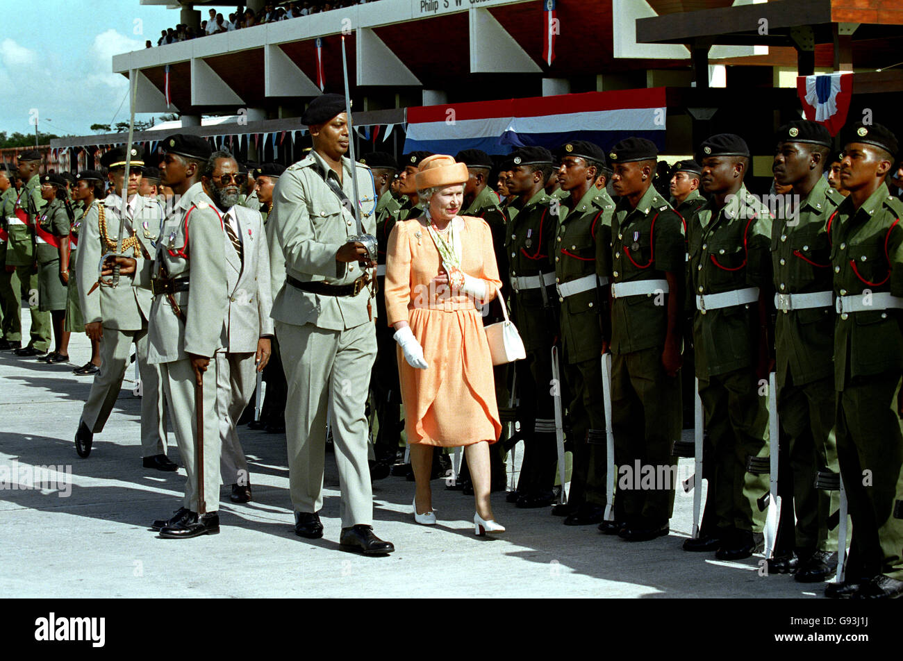 Queen Belize Visit Stock Photo - Alamy