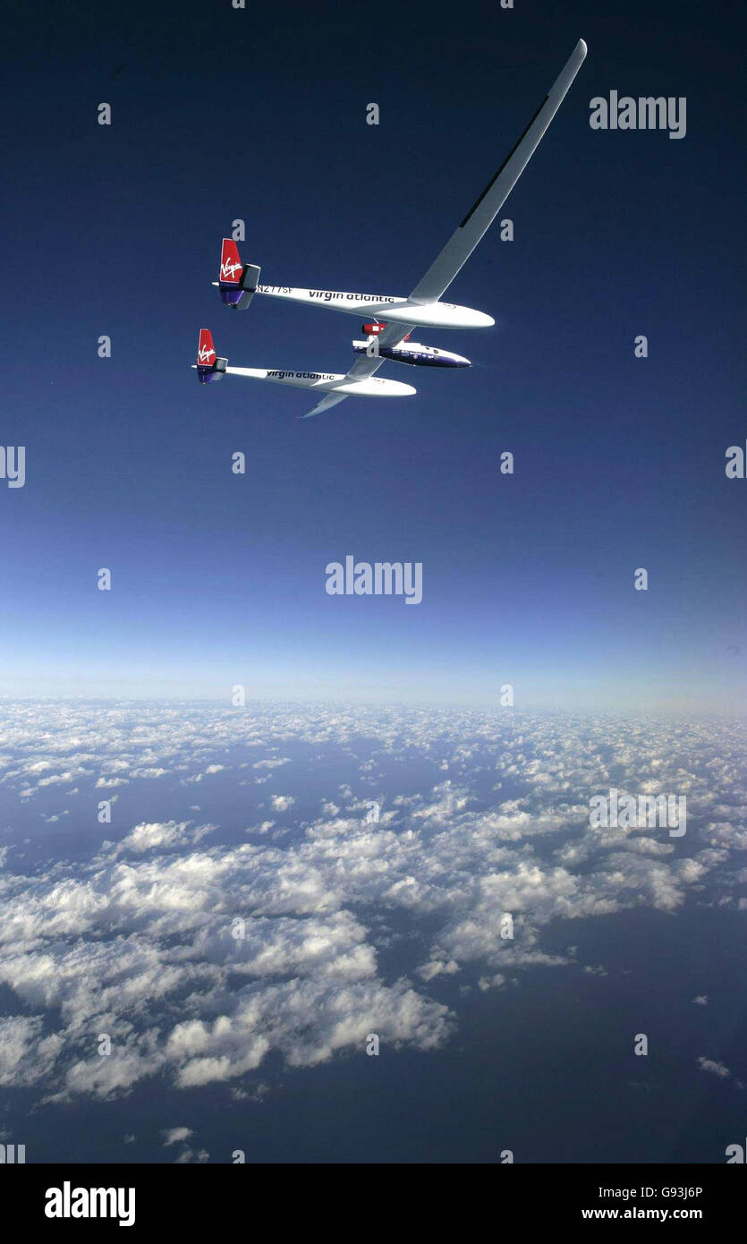 American adventurer Steve Fossett flies over the Atlantic Ocean in the ...