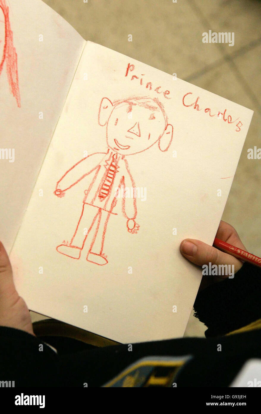 Drawing of the Prince of Wales by Hugo Marsh, aged 8, Wednesday ...