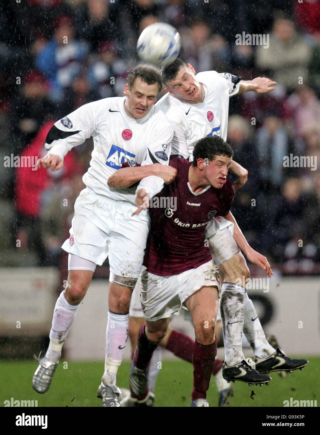 Callum Elliott , Heart of Midlothian and Aberdeen's Danny Griffin and ...