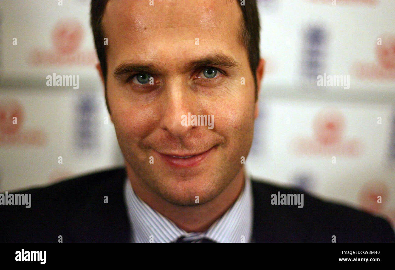 England Cricket captain Michael Vaughan during a press conference at ...