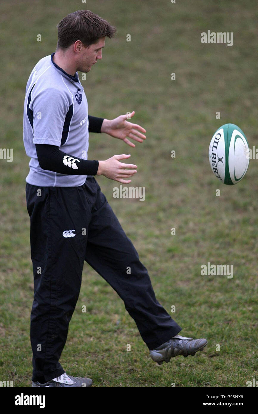 Ireland's Ronan O'Gara during a training session at St Gerard's School ...