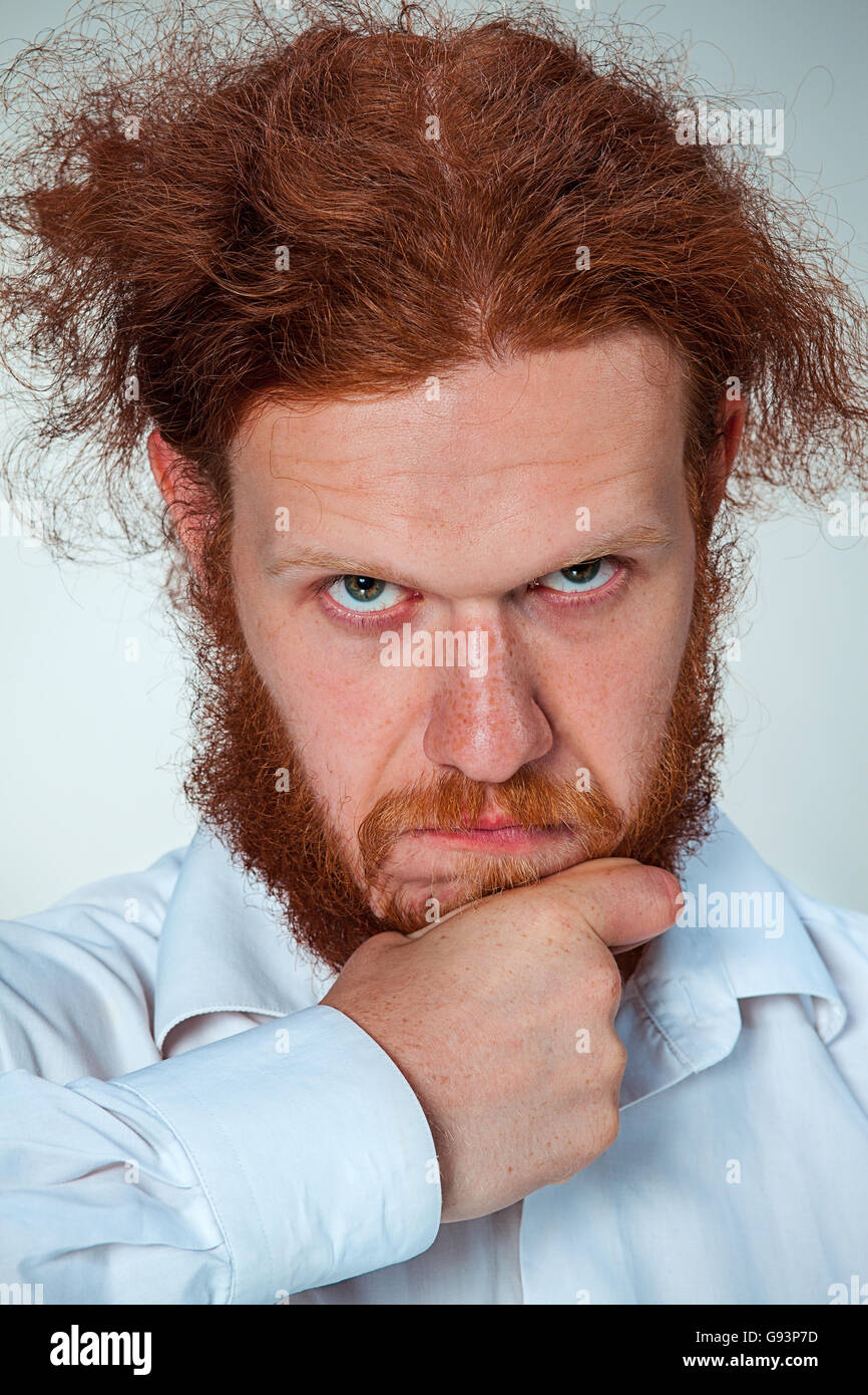 The portrait of disgusted man Stock Photo - Alamy