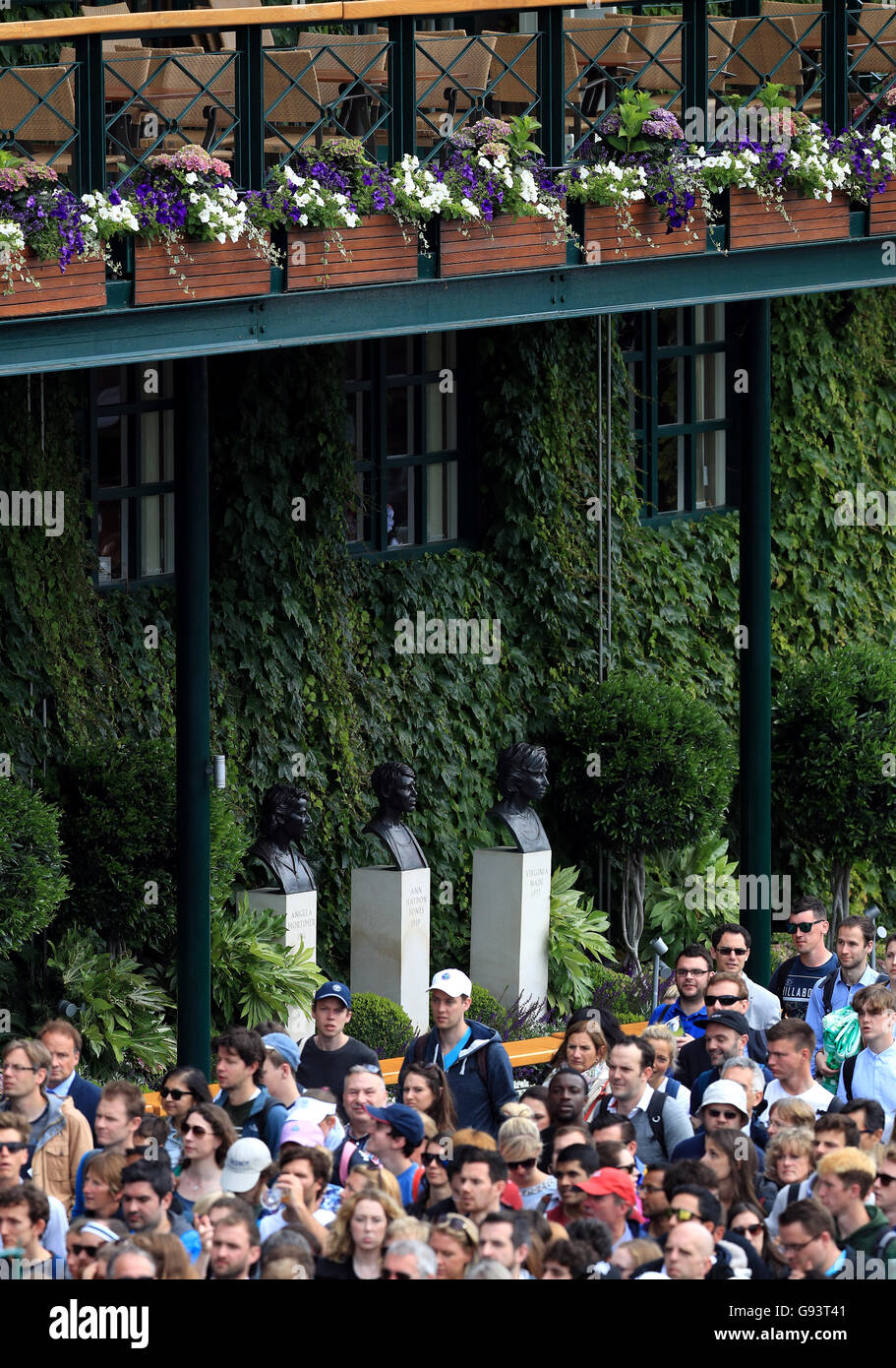 Spectators are led into the grounds at the start of day Four of the ...
