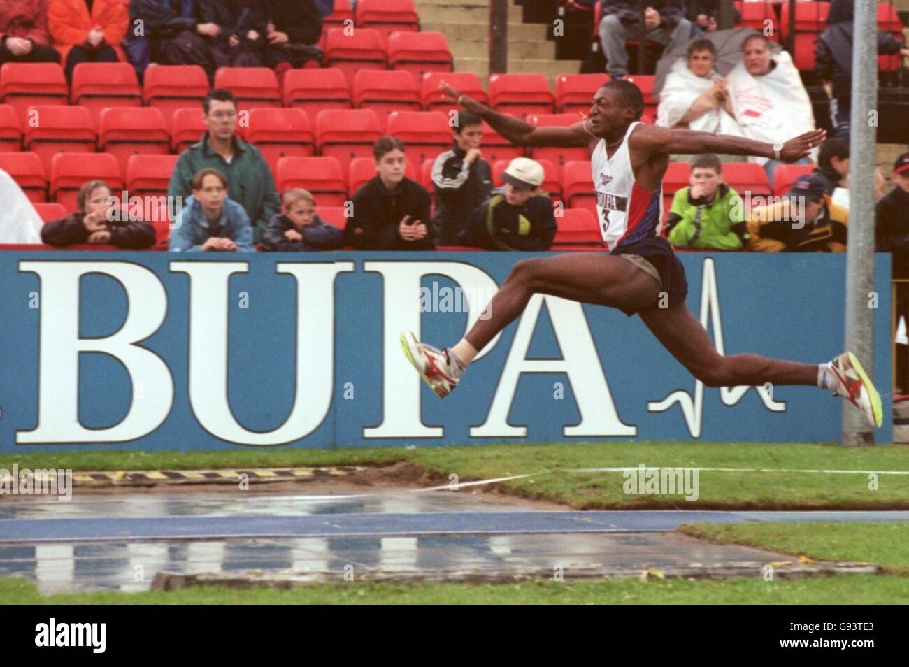 Athletics - BUPA Games - Gateshead. Bupa, Great Britain's Larry Achike ...