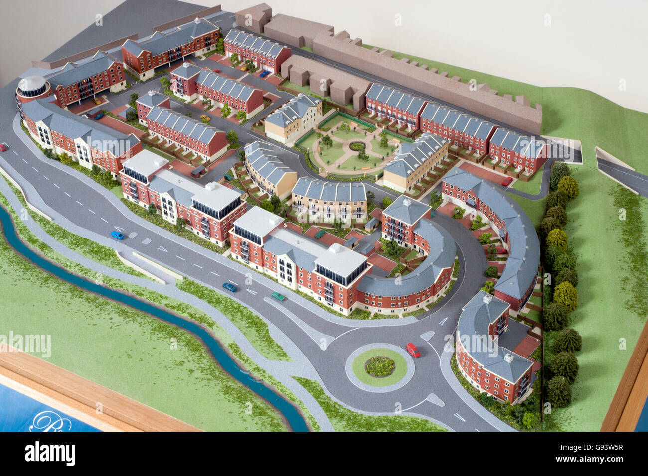 UK. An architects planning housing development model. For Editorial Use ...