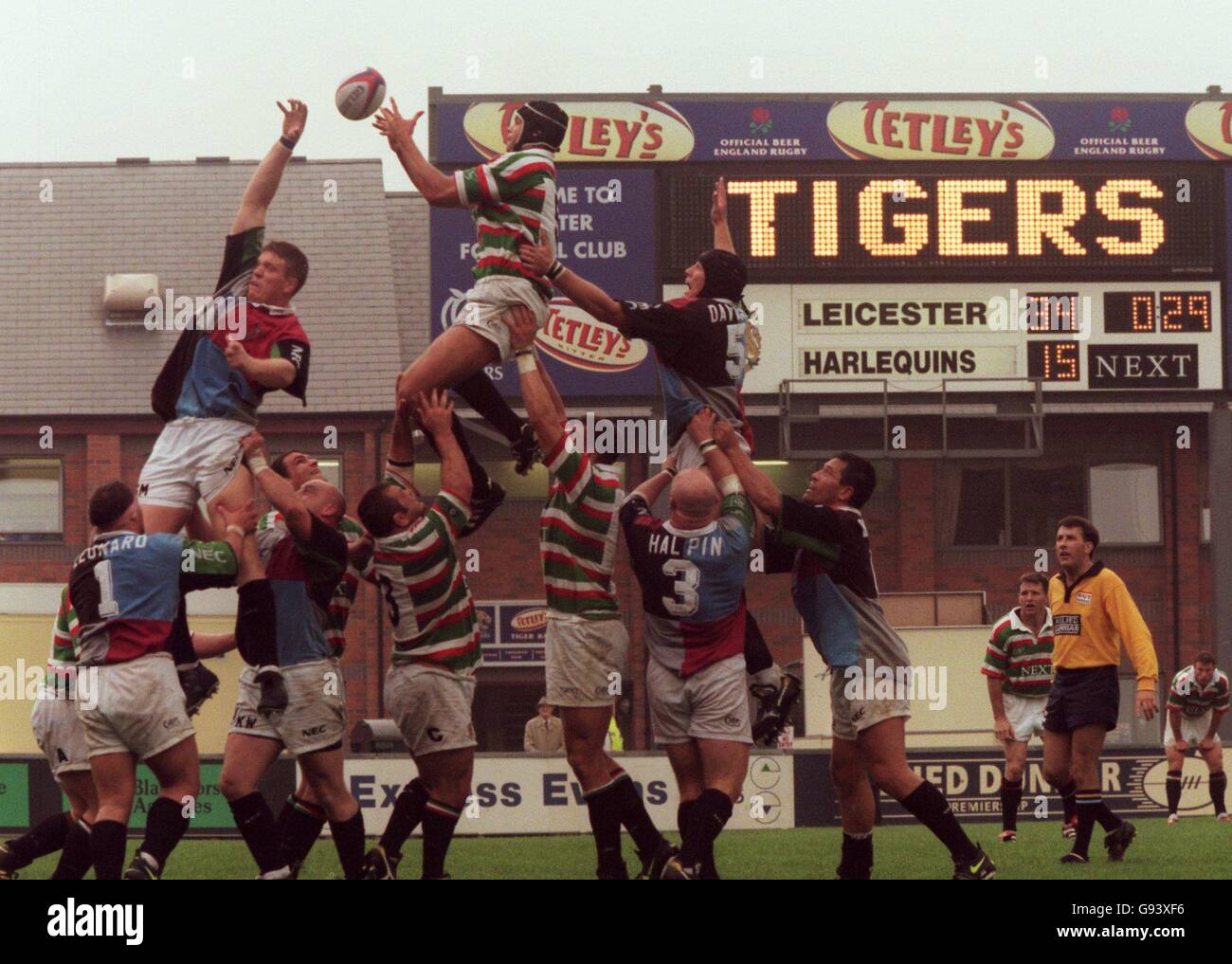 Rugby Union - Allied Dunbar Premiership - Leicester v Harlequins Stock ...