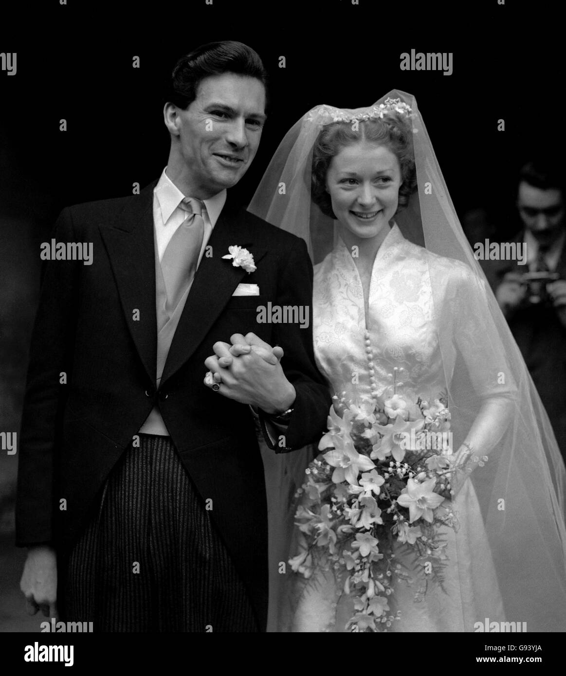 Moira Shearer, 23, after her wedding to Ludovic Kennedy at the Royal ...