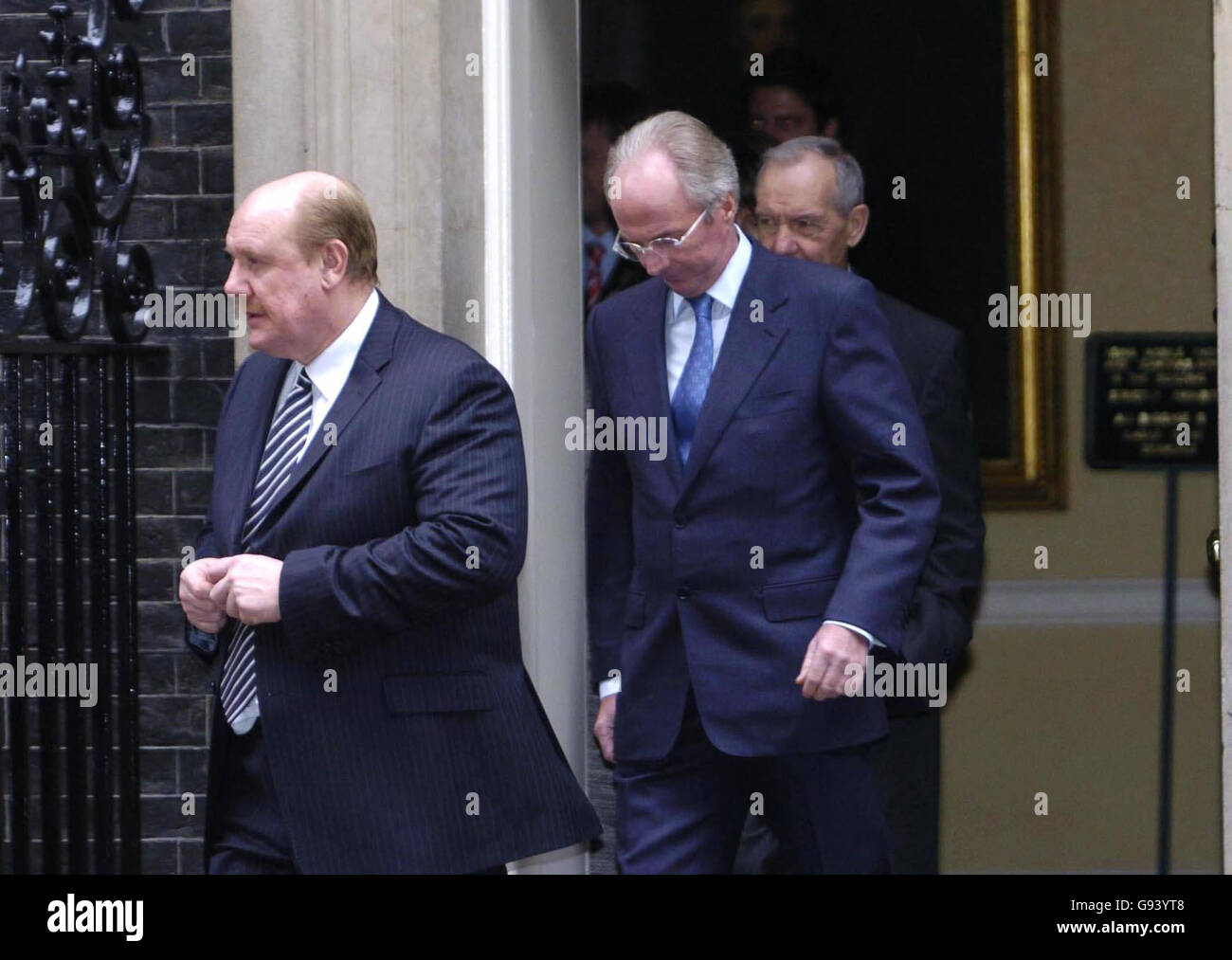 Brian Barwick (L), FA chief executive and England manager Sven-Goran ...