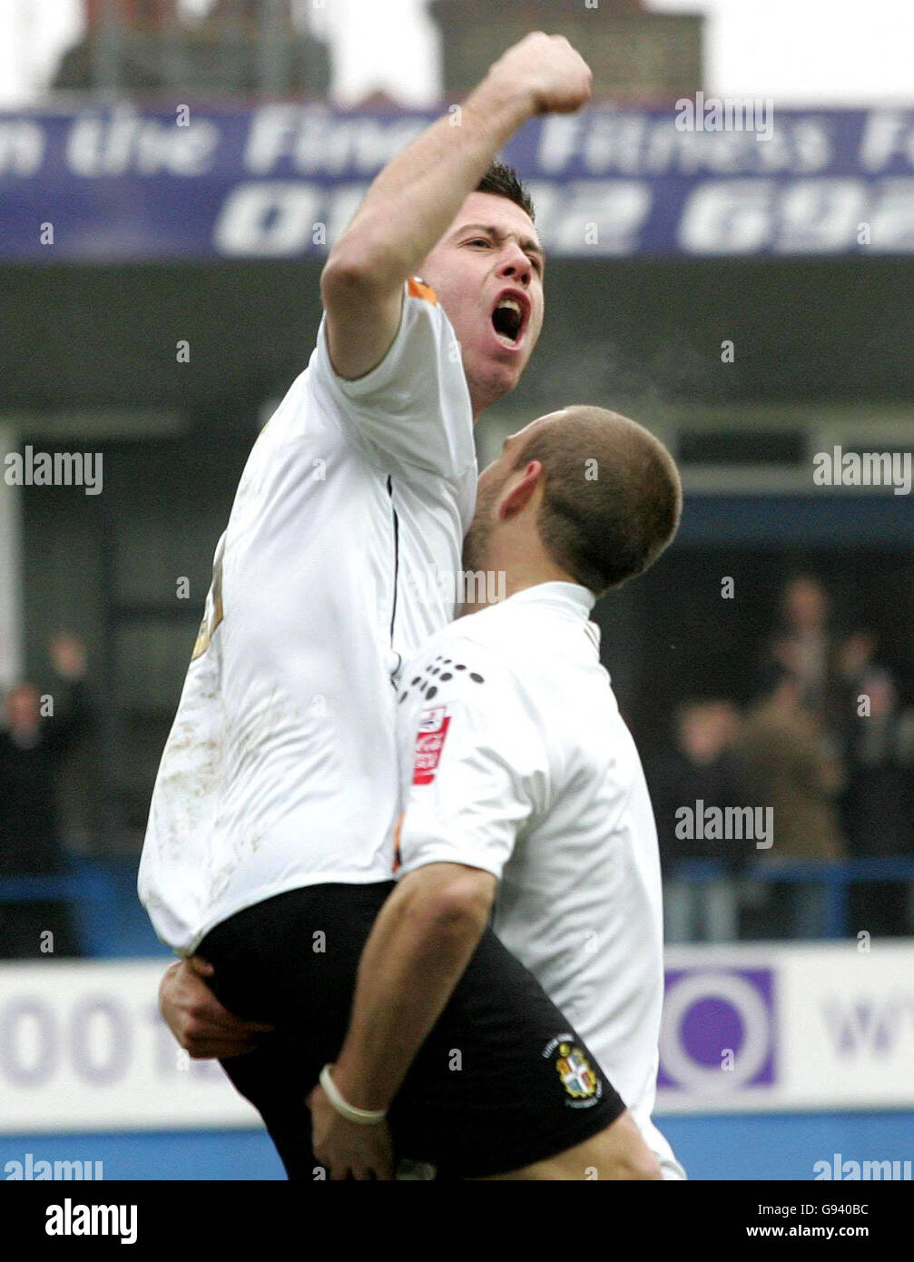 Luton Town's Keith Keane celebrates scoring against Hull City during ...