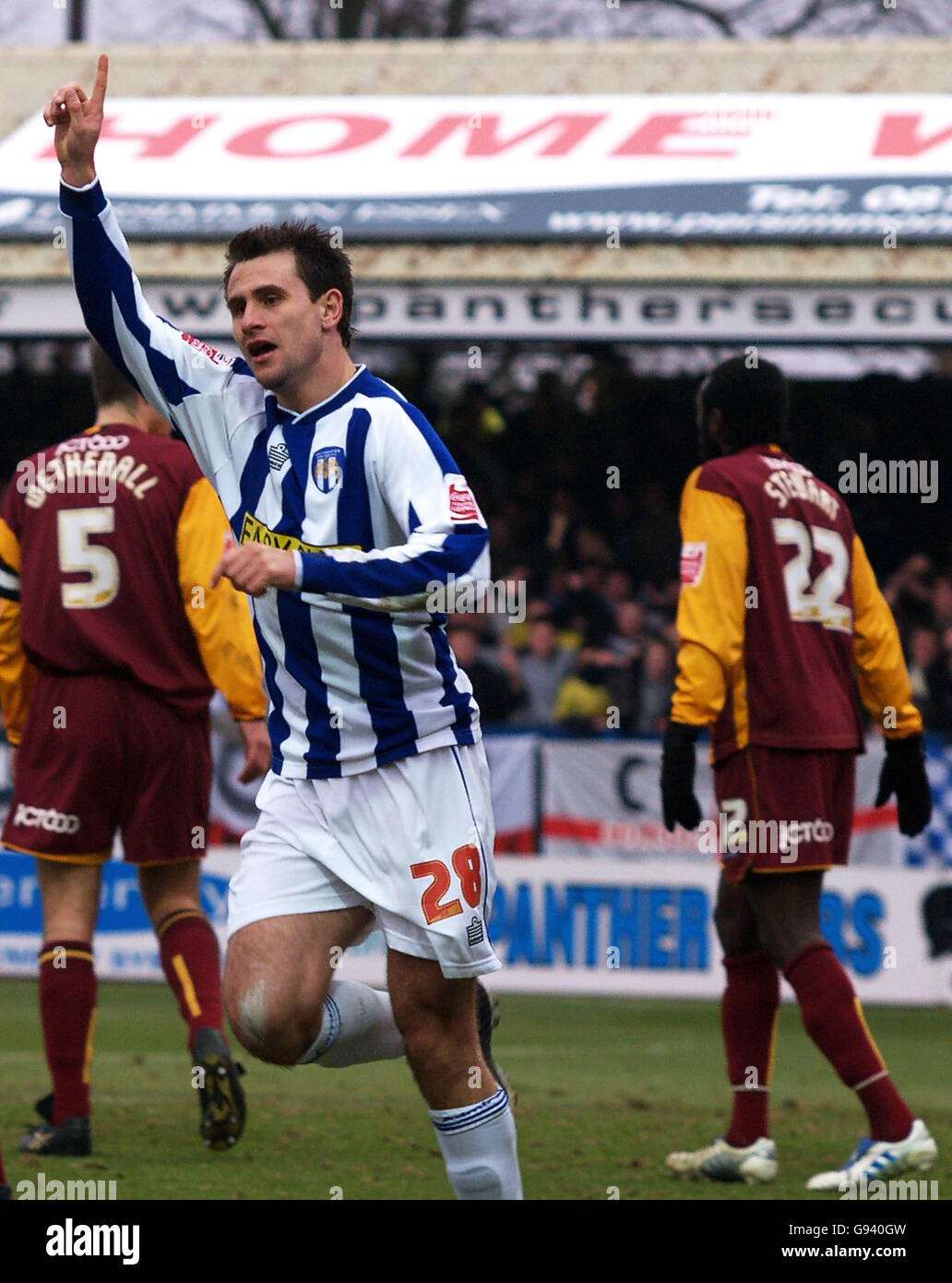 Colchester's Richard Garcia celebrates scoring during the Coca-Cola ...