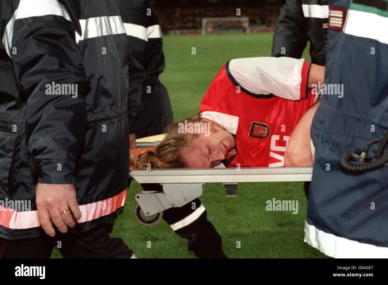 Soccer - UEFA Champions League - Group E - RC Lens v Arsenal Stock ...