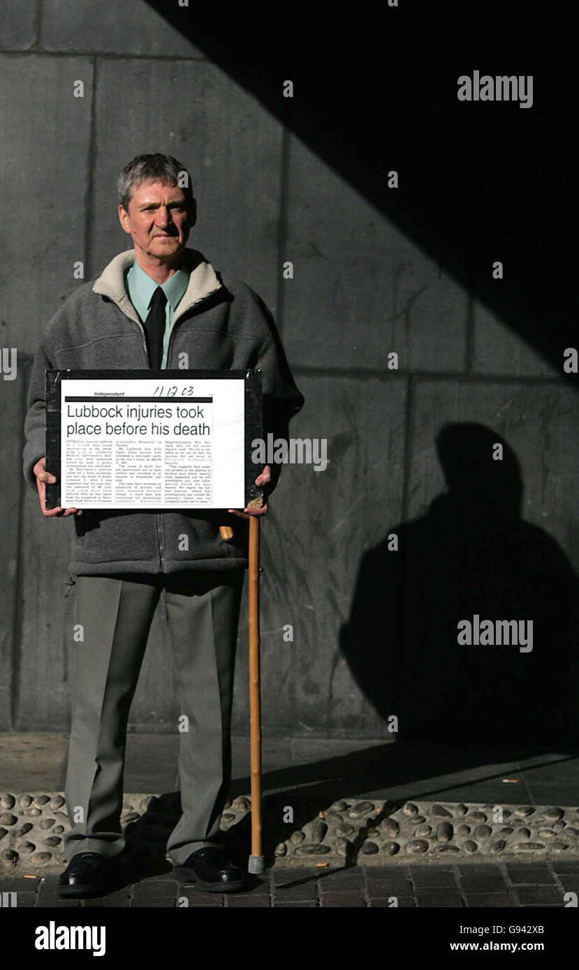 Terry Lubbock, father of the late Stuart Lubbock, stands outside ...