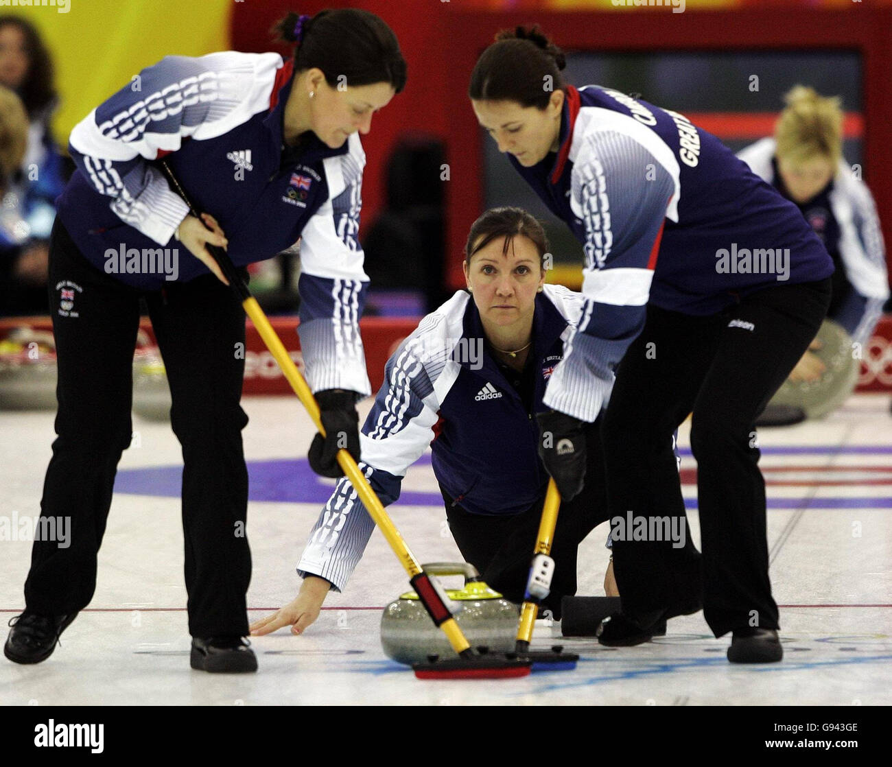 Great Britain's Women's Curling team of Jackie Lockhart (C), Deborah ...