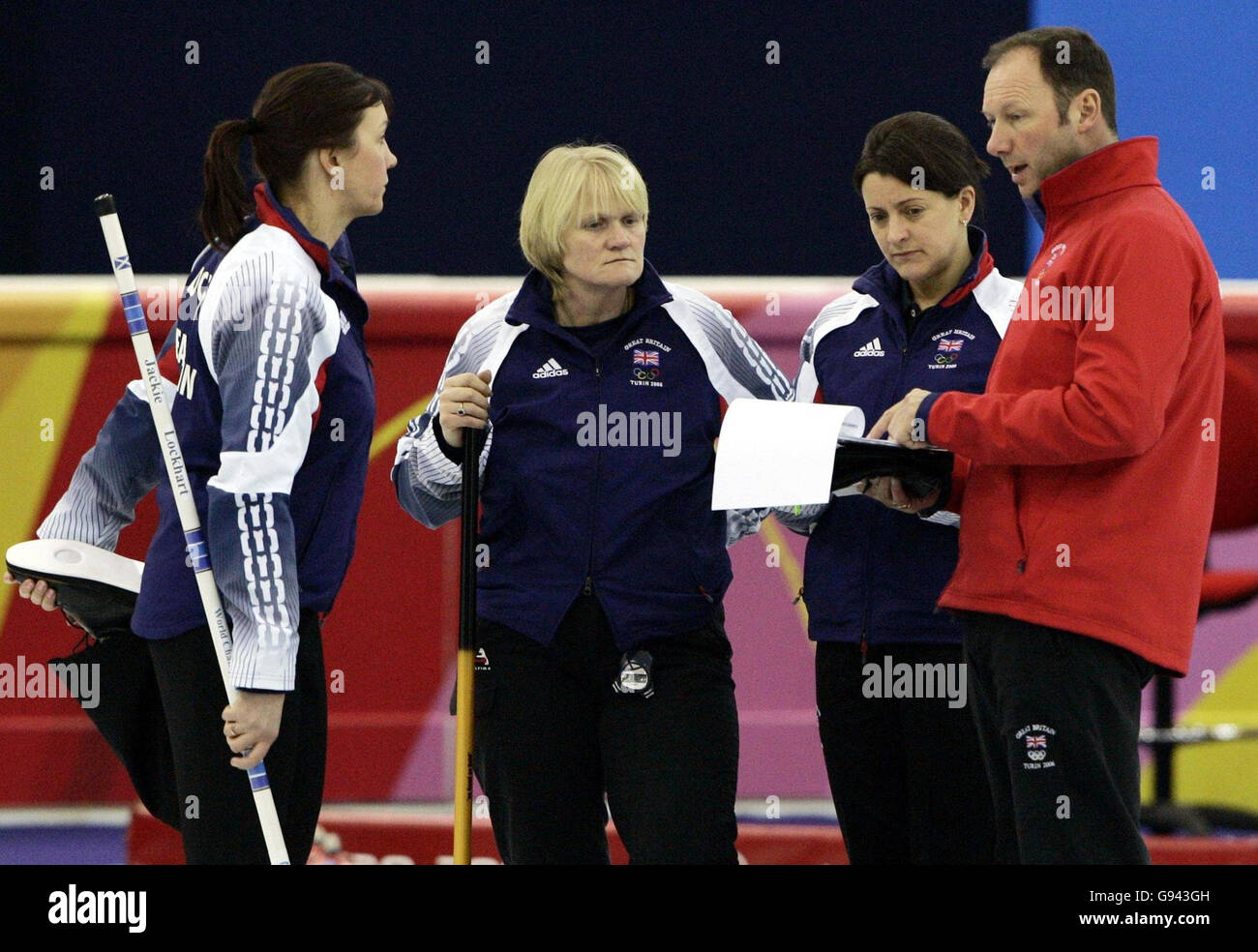 Great britains womens curling team of jackie lockhart l hi-res stock ...