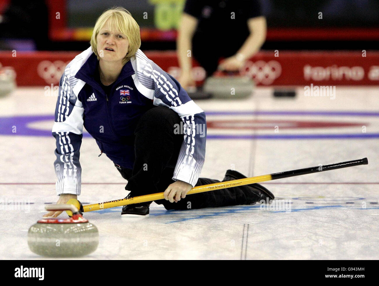 Great Britain's Women's Curling team skip Rhona Martin in action during ...