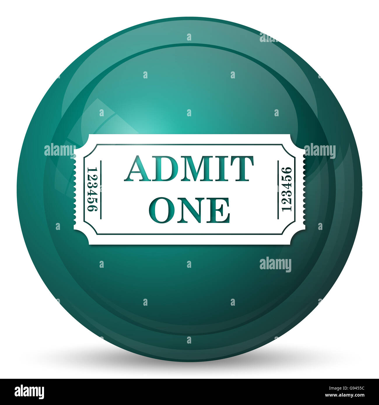 Admin one ticket icon. Internet button on white background Stock Photo ...