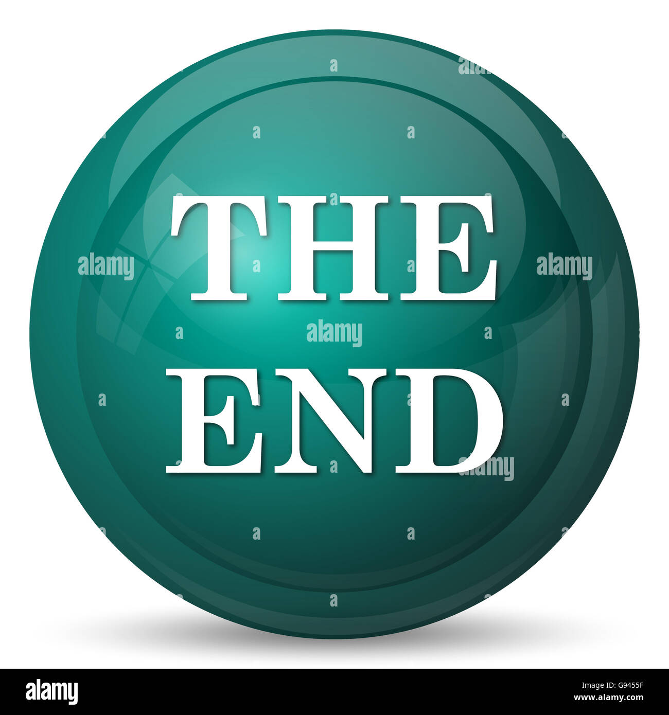 The End icon. Internet button on white background Stock Photo - Alamy