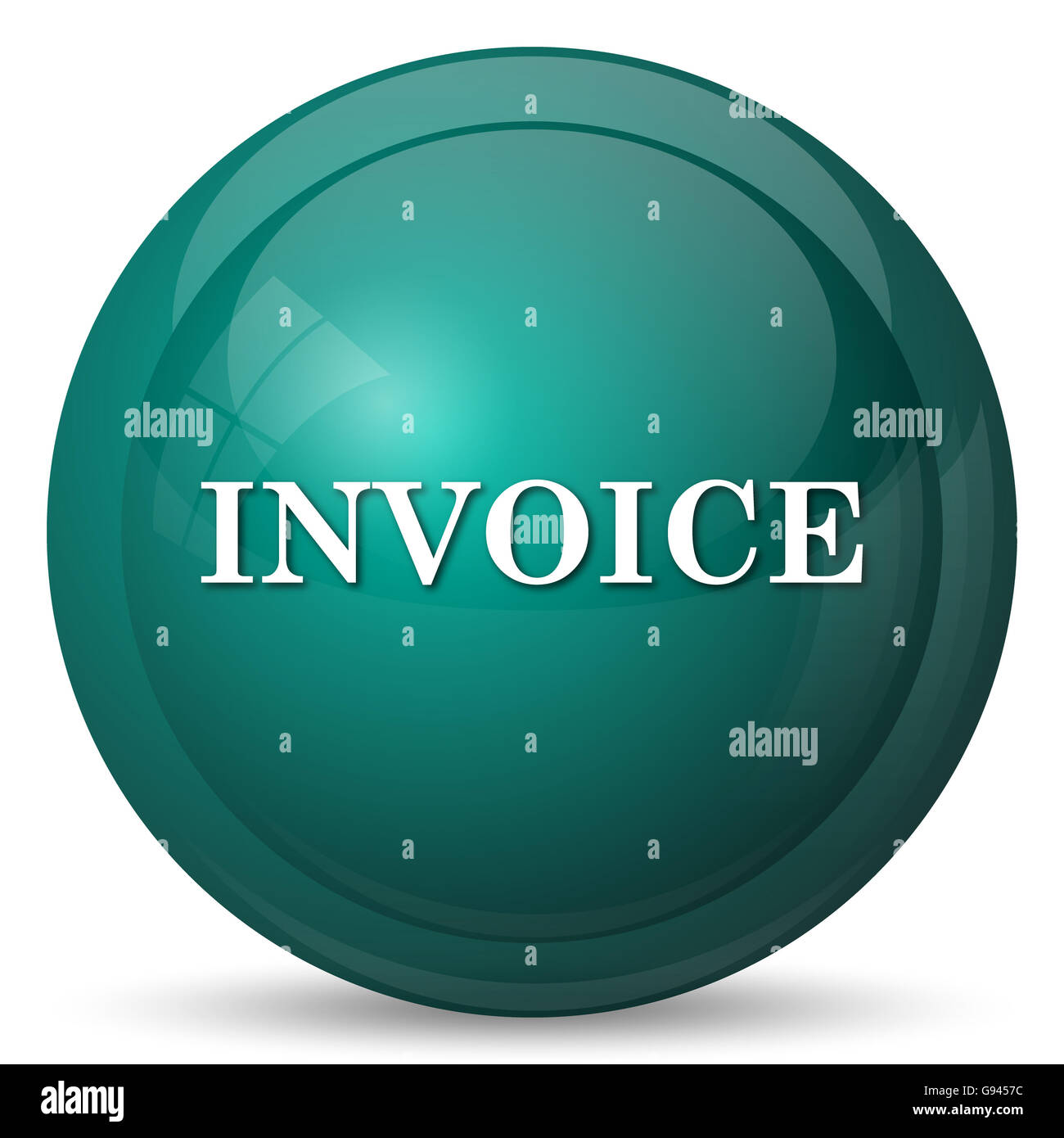 Invoice icon. Internet button on white background Stock Photo - Alamy