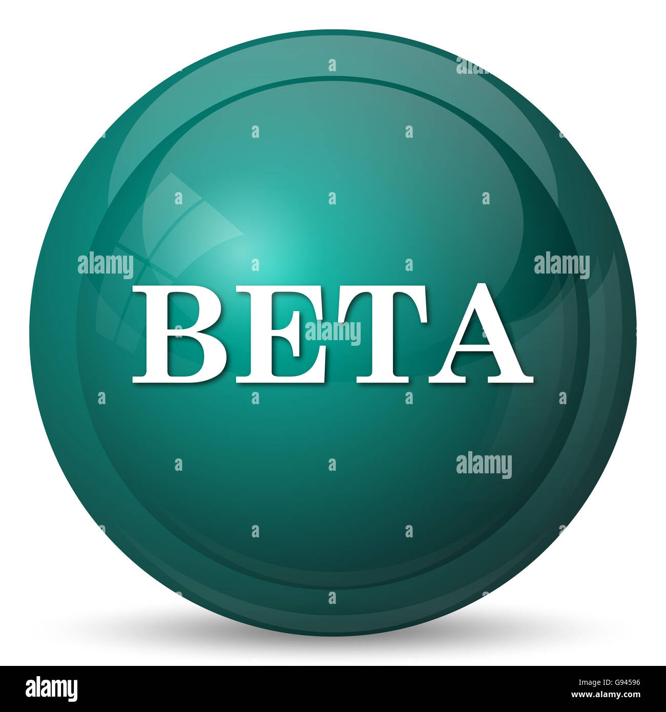 Beta icon. Internet button on white background Stock Photo - Alamy