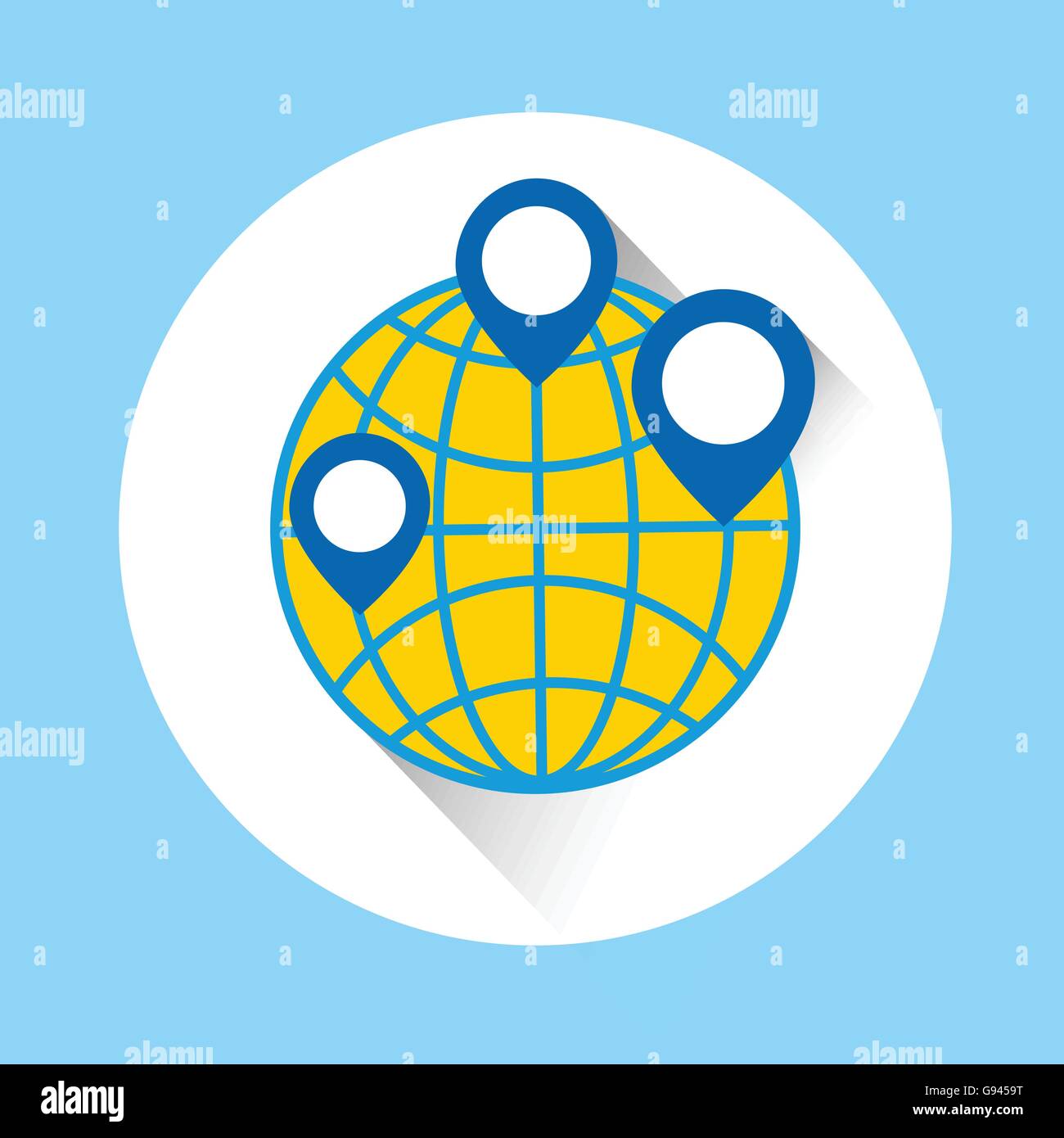 Globe Navigation World Map Icon Stock Vector Image & Art - Alamy