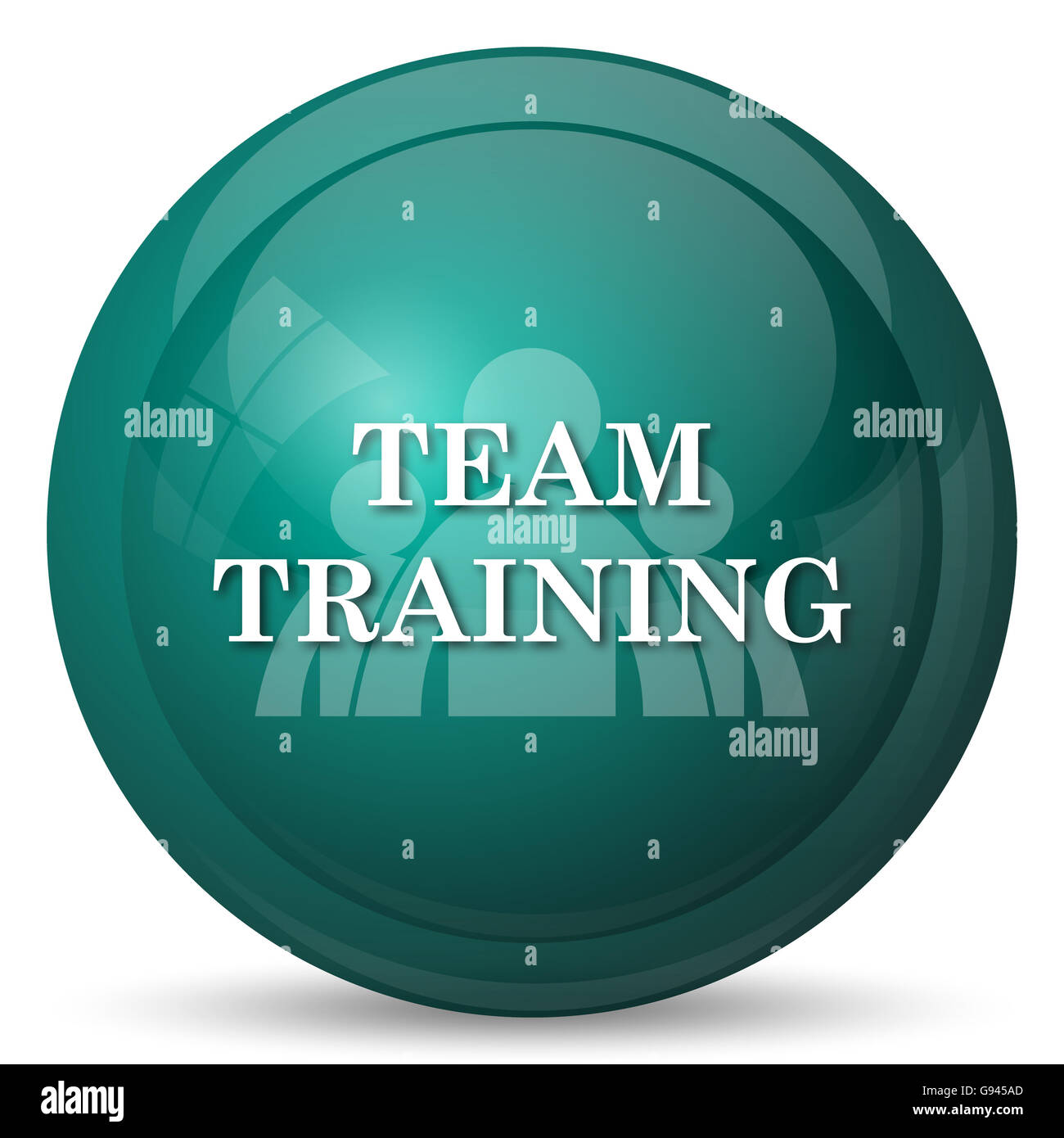 Team training icon. Internet button on white background Stock Photo - Alamy