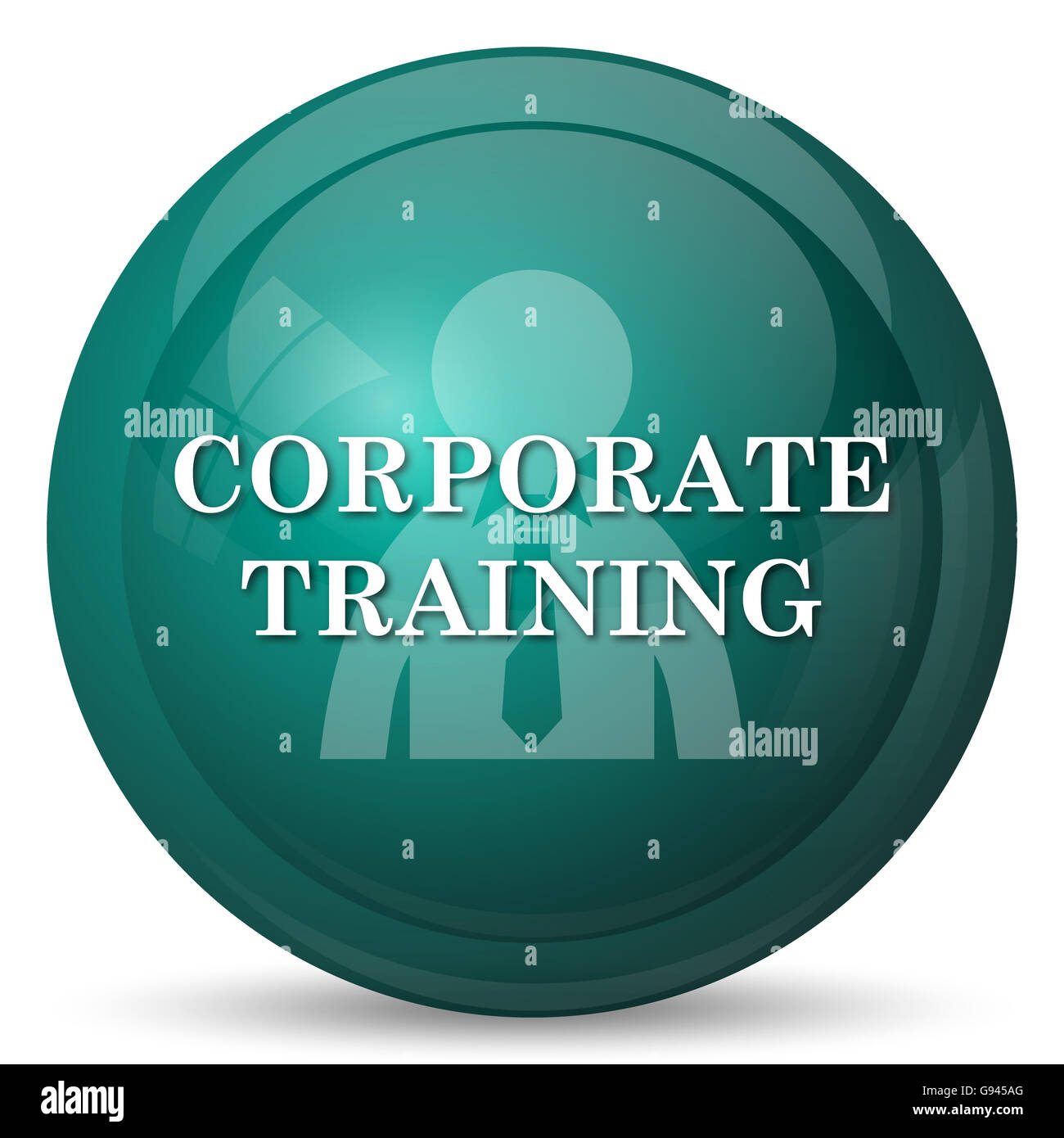 Corporate training icon. Internet button on white background Stock ...