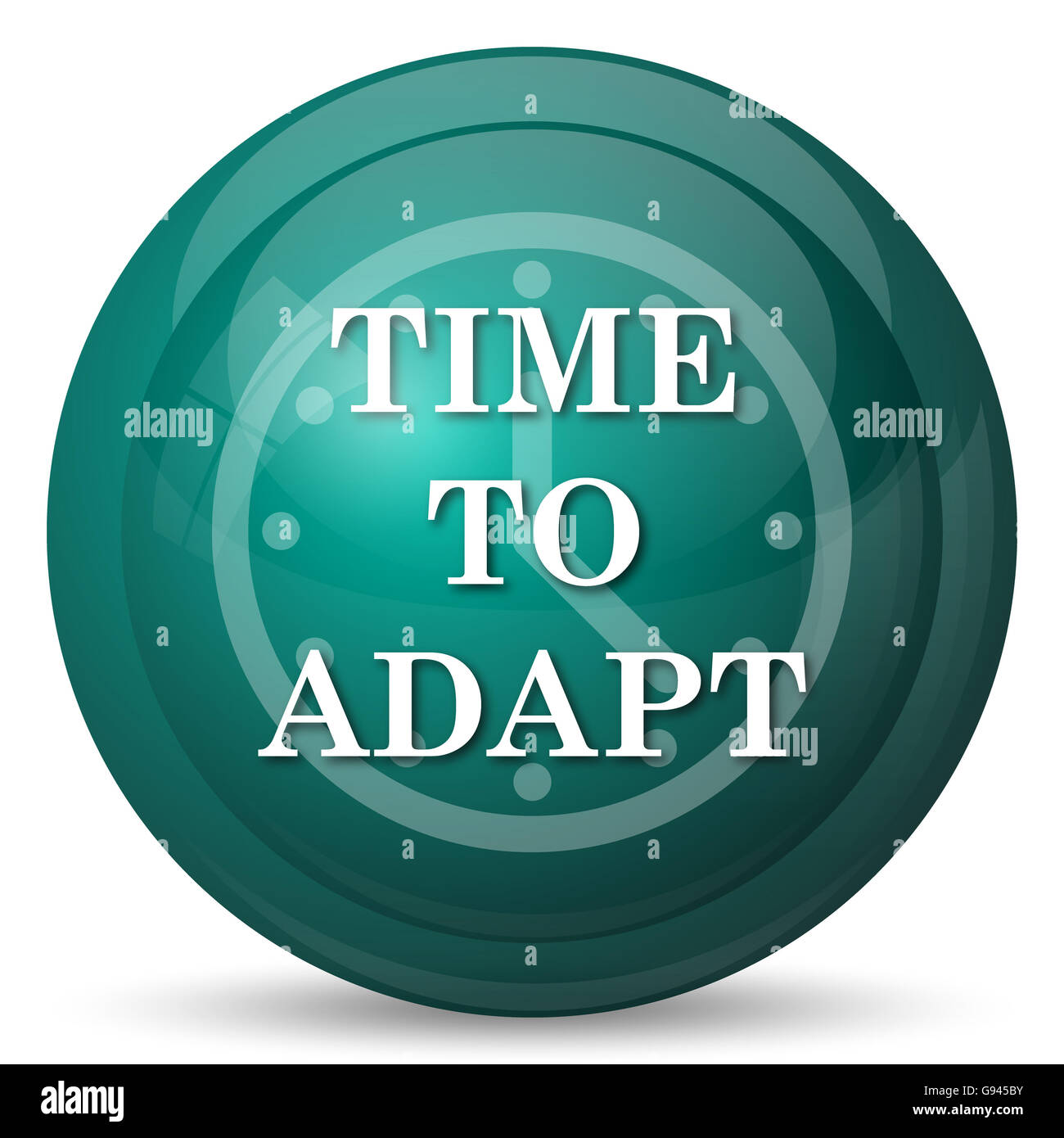 Time to adapt icon. Internet button on white background Stock Photo - Alamy