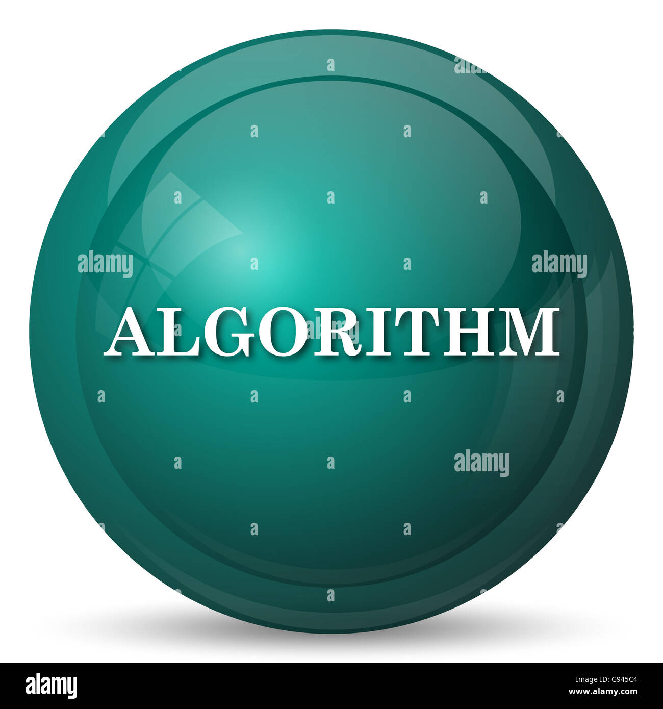 Algorithm icon. Internet button on white background Stock Photo - Alamy