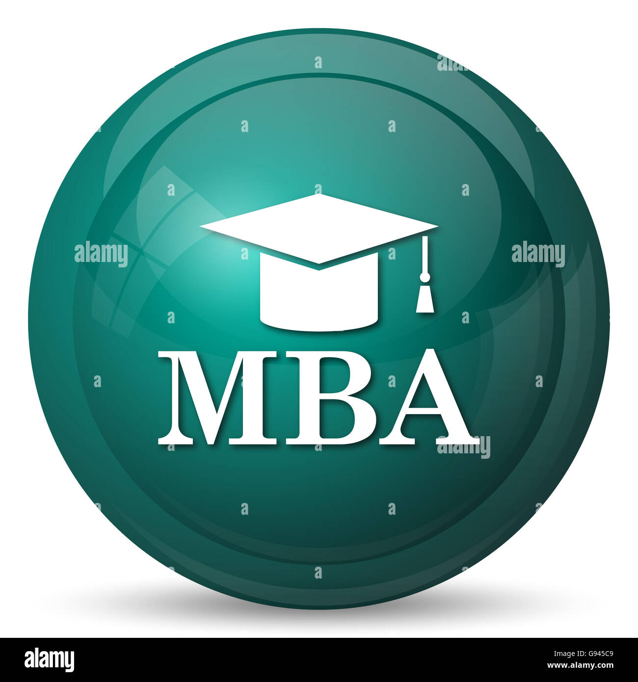 MBA icon. Internet button on white background Stock Photo - Alamy