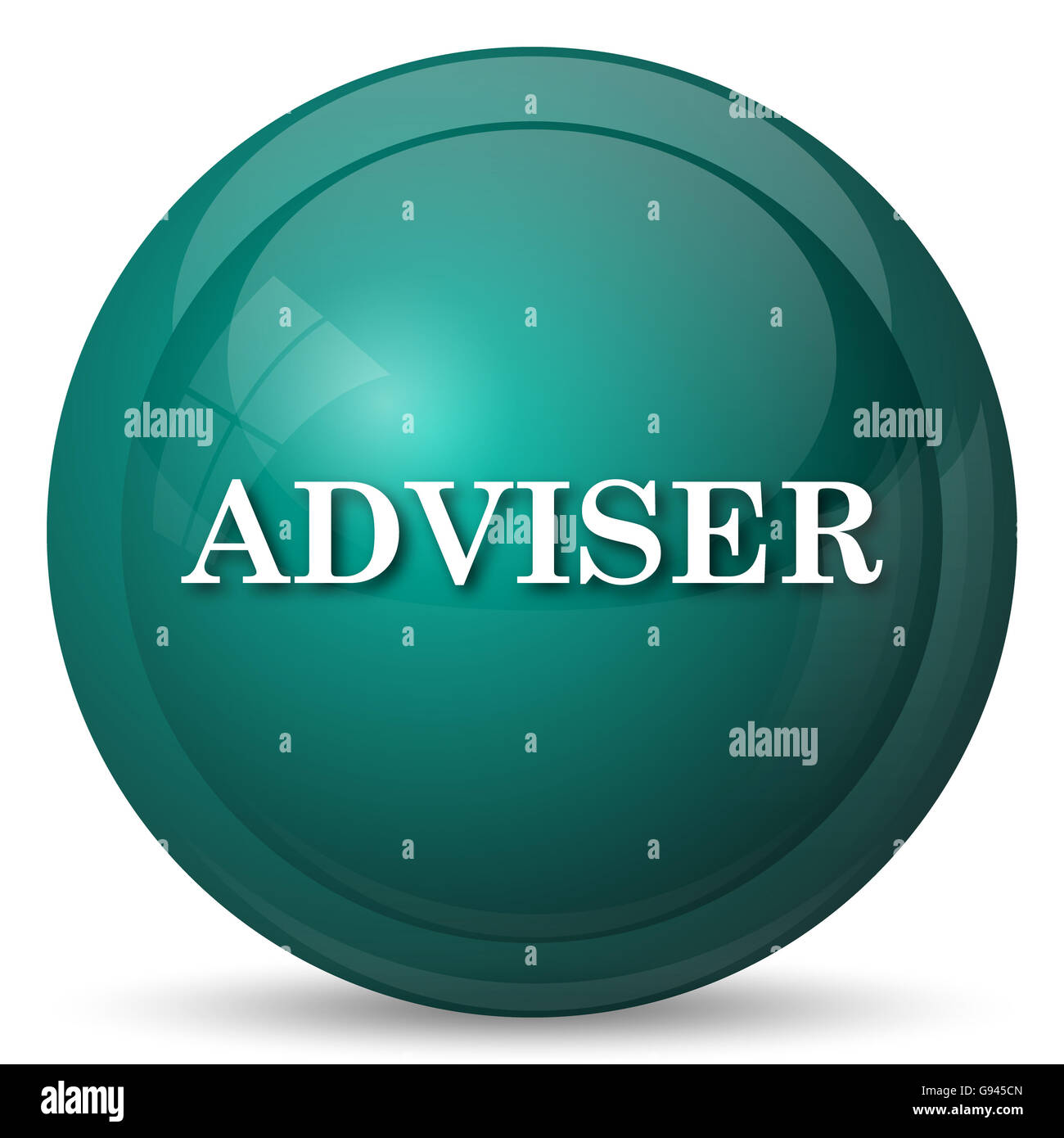 Adviser icon. Internet button on white background Stock Photo - Alamy
