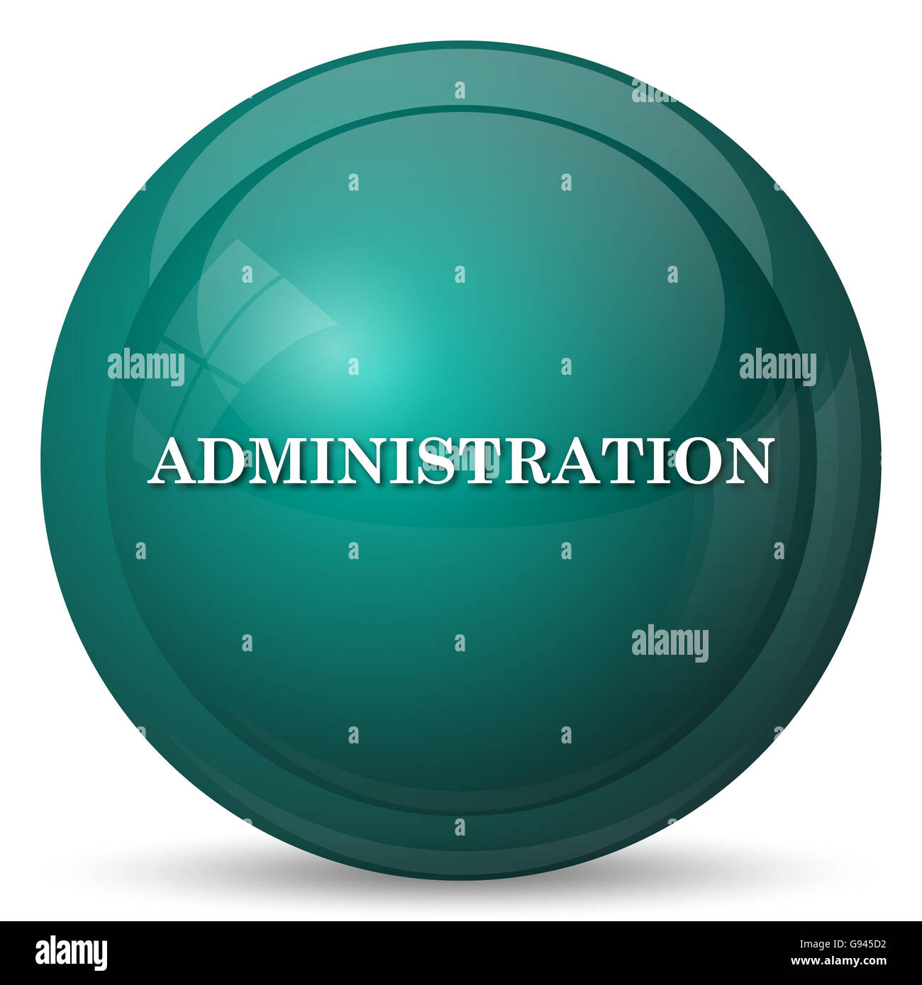 Administration icon. Internet button on white background Stock Photo ...