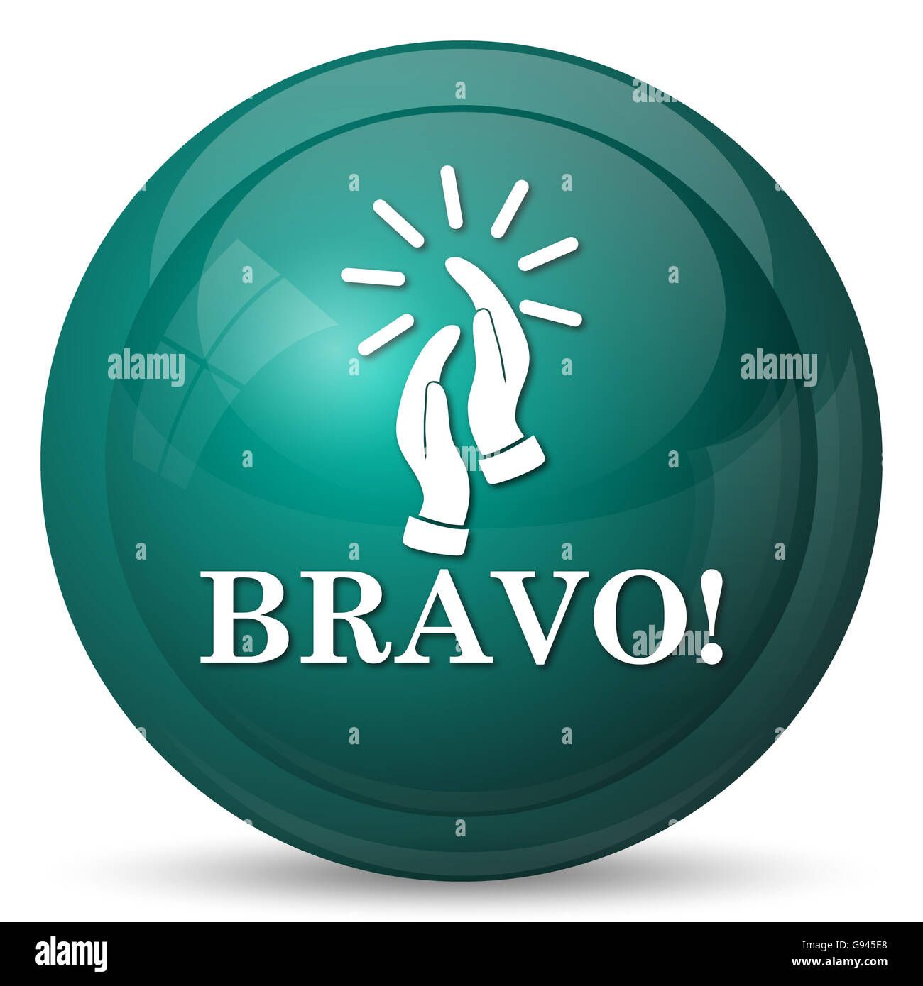 Bravo icon. Internet button on white background Stock Photo - Alamy