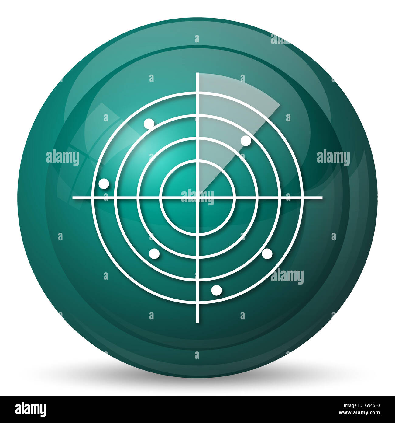 Radar icon. Internet button on white background Stock Photo - Alamy