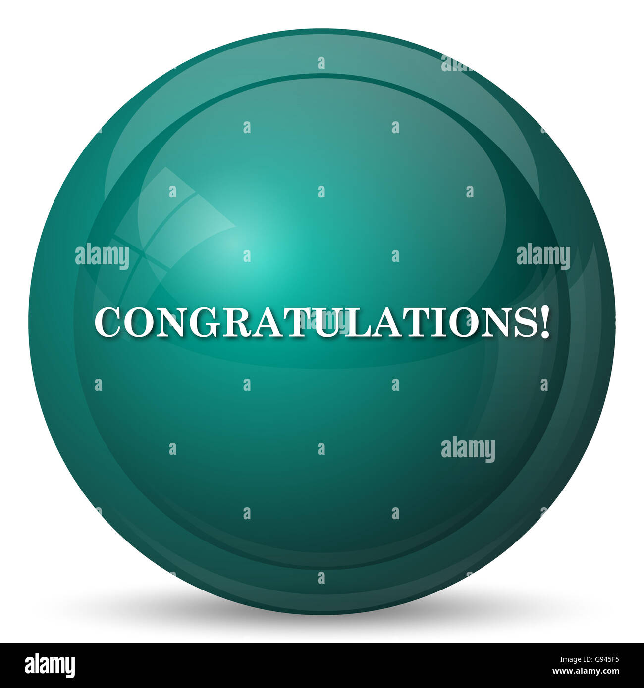 Congratulations icon. Internet button on white background Stock Photo ...