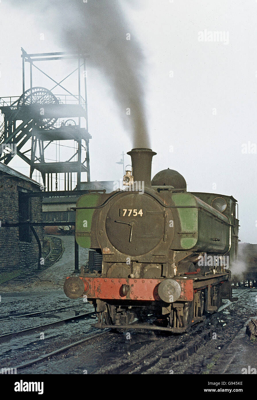 Ex–Great Western 0-6-0PT at Mountain Ash Colliery Stock Photo - Alamy