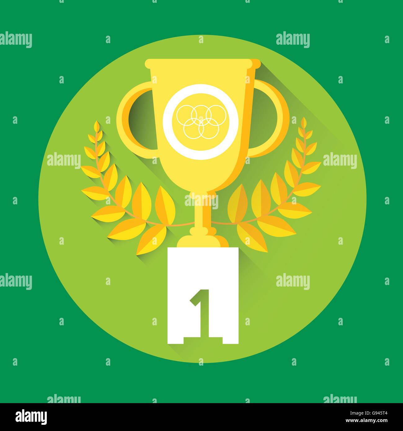 Golden Cup Achievement Sport Icon Stock Vector Image & Art - Alamy