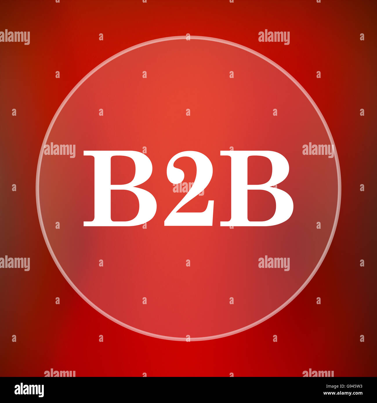 B2B icon. Internet button on red background Stock Photo - Alamy