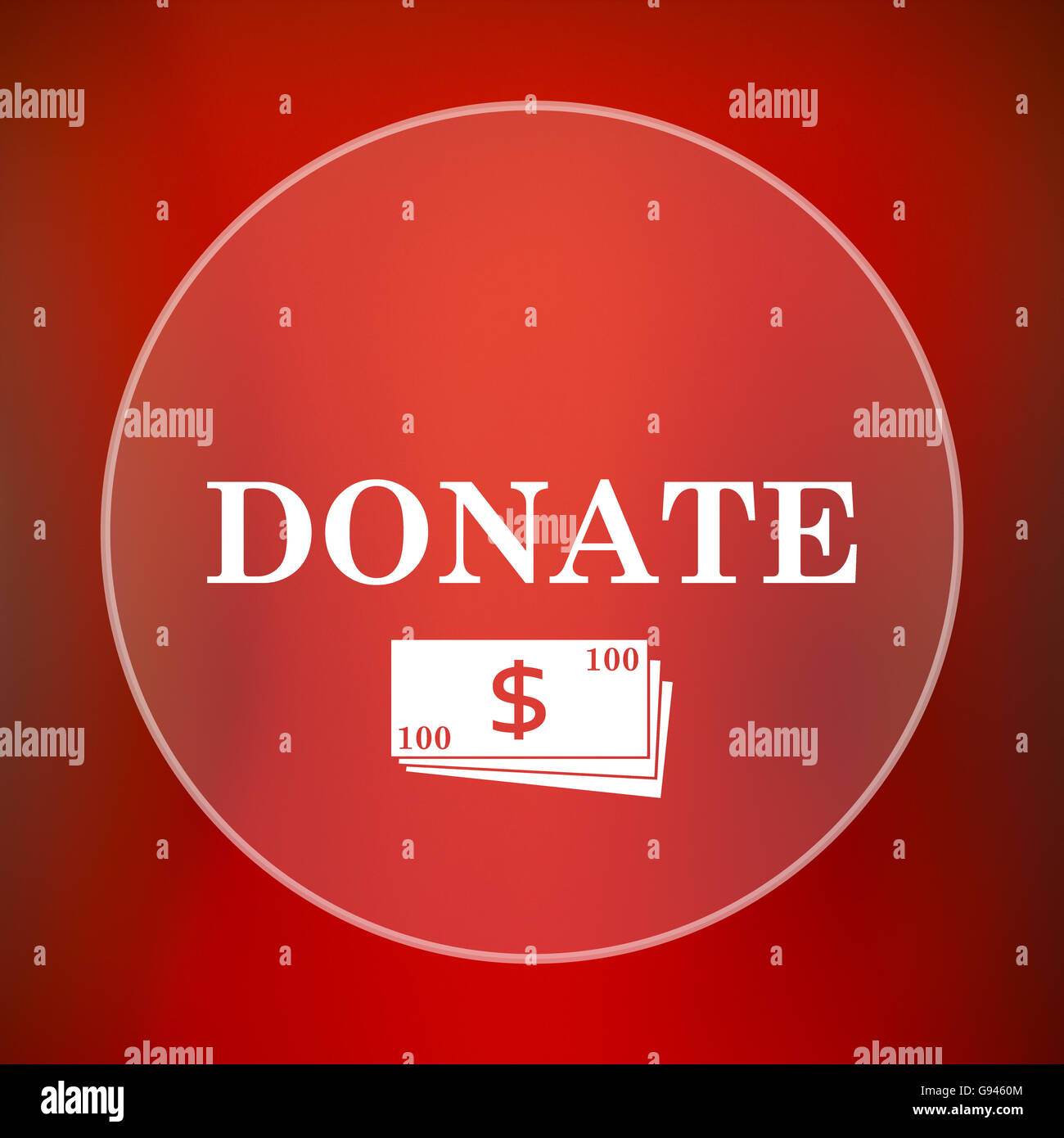 Red donate button icon hi-res stock photography and images - Alamy