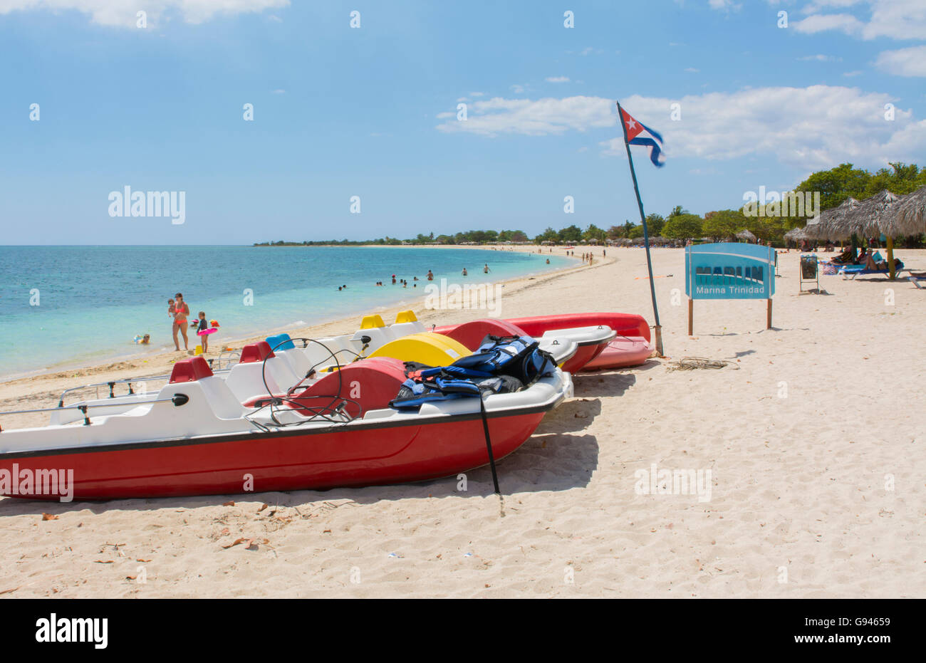 Trinidad Cuba beautiful white sandy beach near the Club Amigo Ancon ...