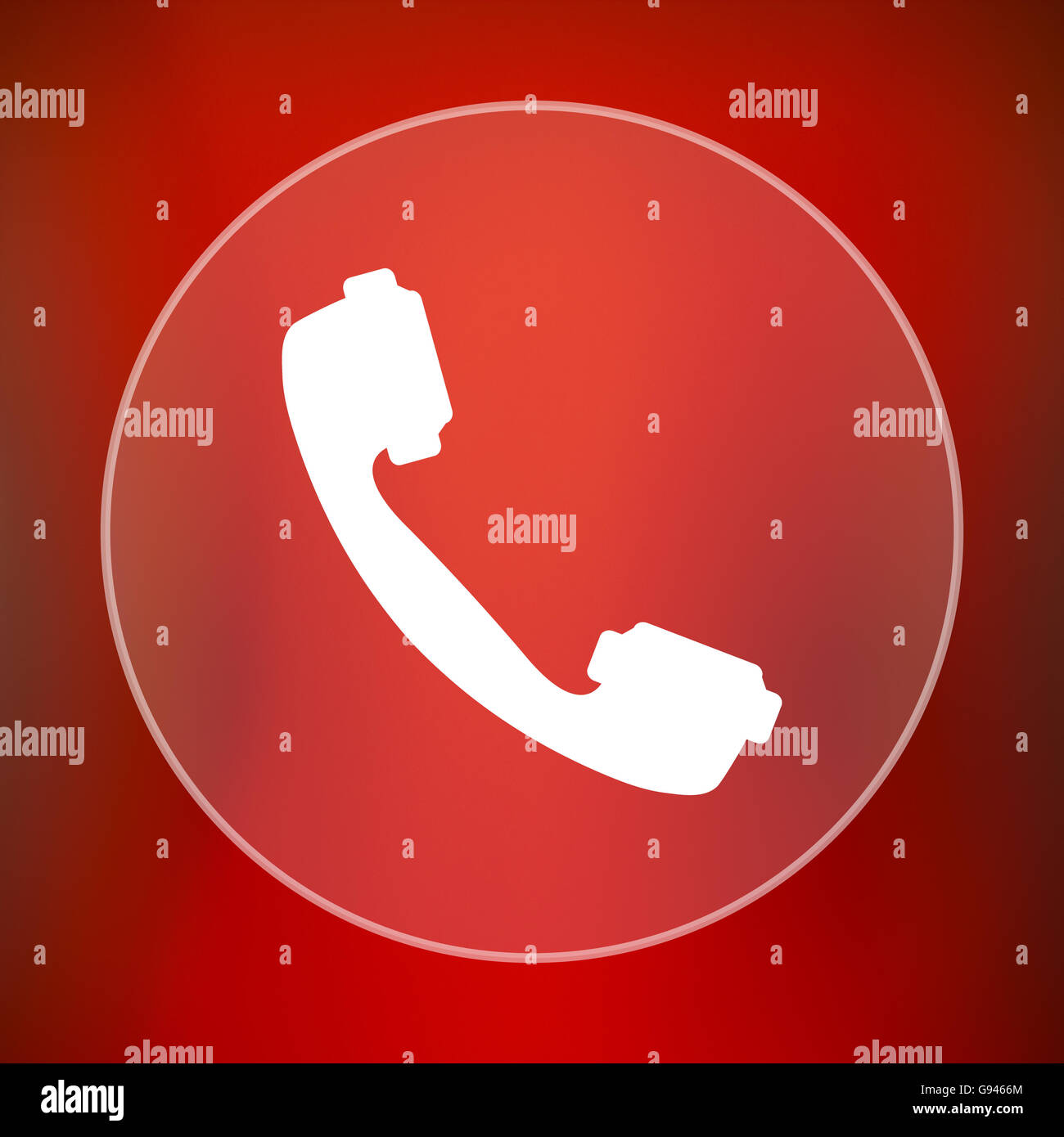 Phone icon. Internet button on red background Stock Photo - Alamy