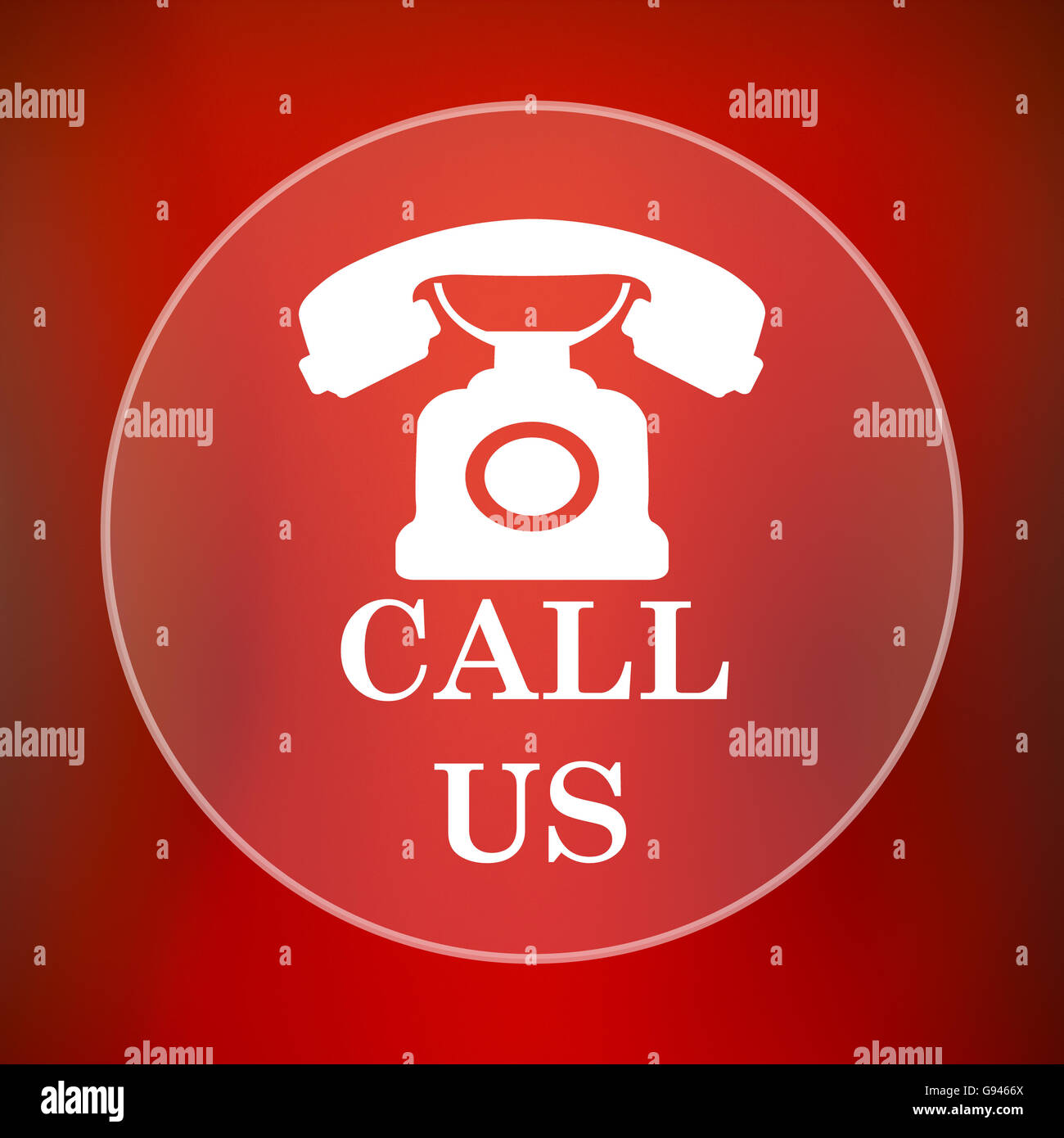 Call us icon. Internet button on red background Stock Photo - Alamy