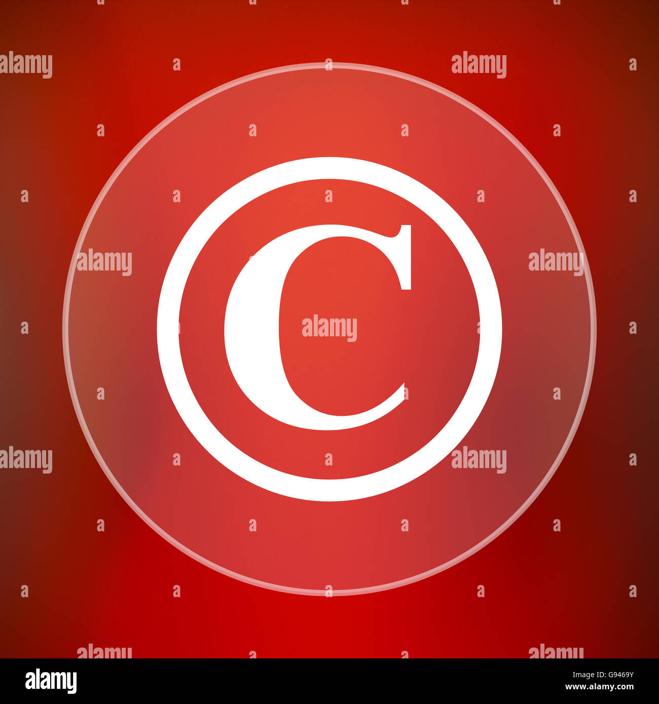 Copyright icon. Internet button on red background Stock Photo - Alamy