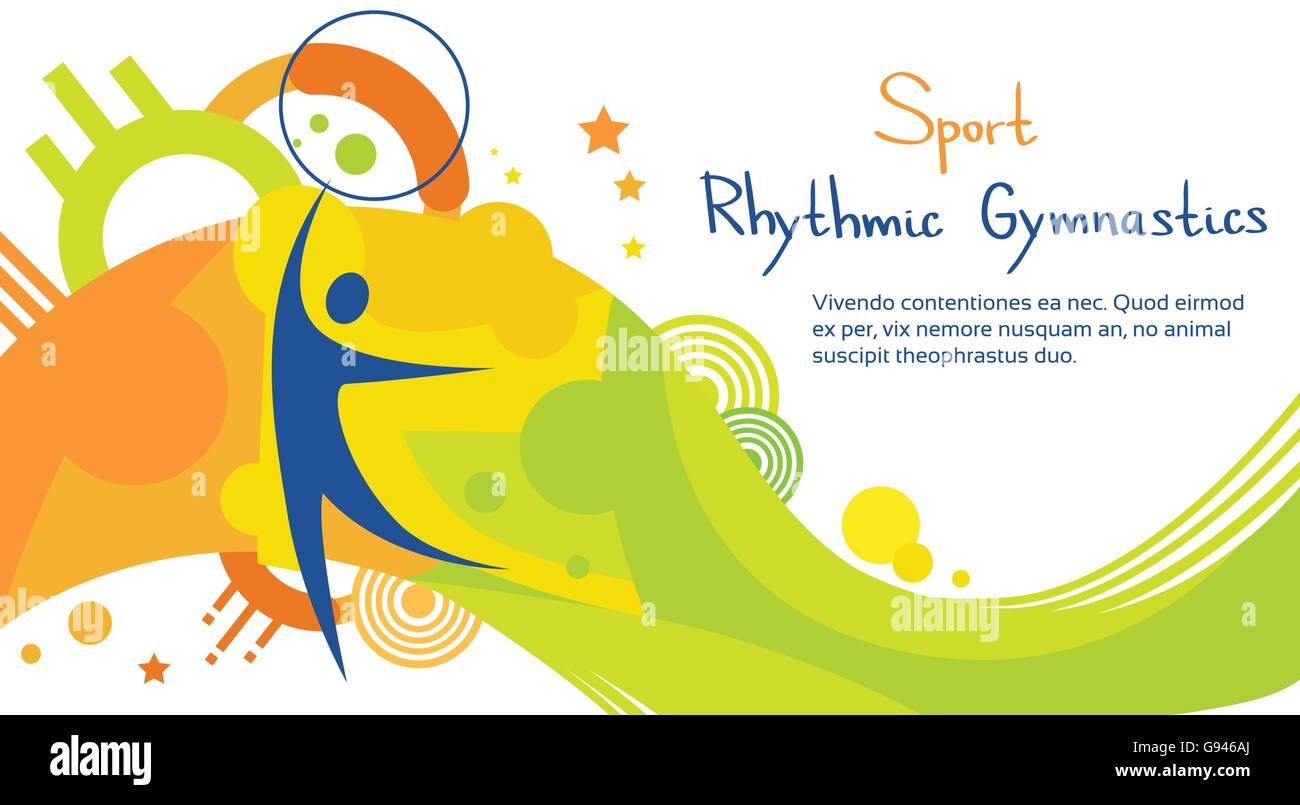Rhythmic Gymnastics Athlete Sport Competition Colorful Banner Stock ...