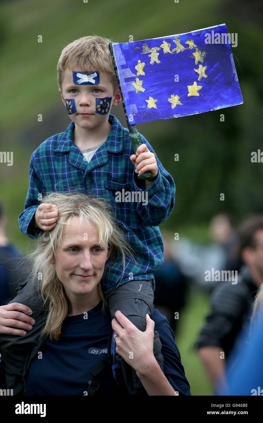 Fiona Young, with her son Hamish aged 6, was one of the thousands of ...